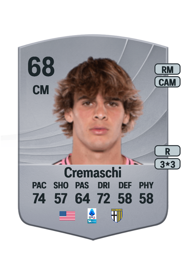 Benjamin Cremaschi 68 Commun | Évaluations et prix | FC 26 | FUT Mind